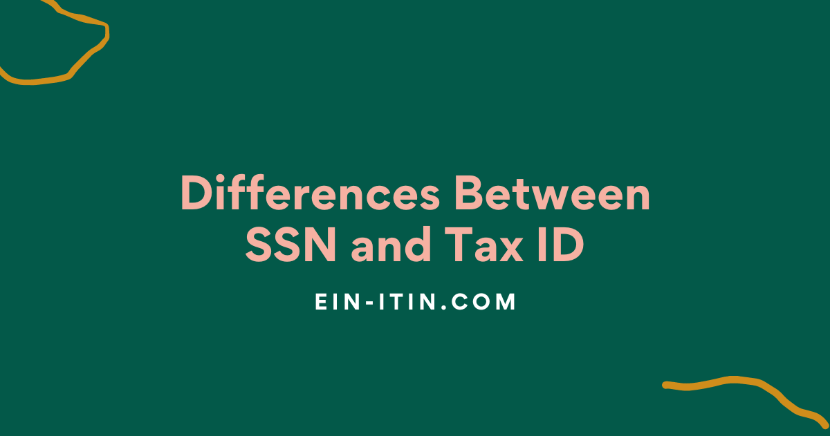 Differences Between SSN and Tax ID - Ein-itin.com