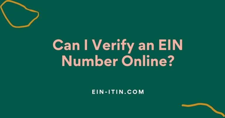 Can I Verify an EIN Number Online? - Ein-itin.com